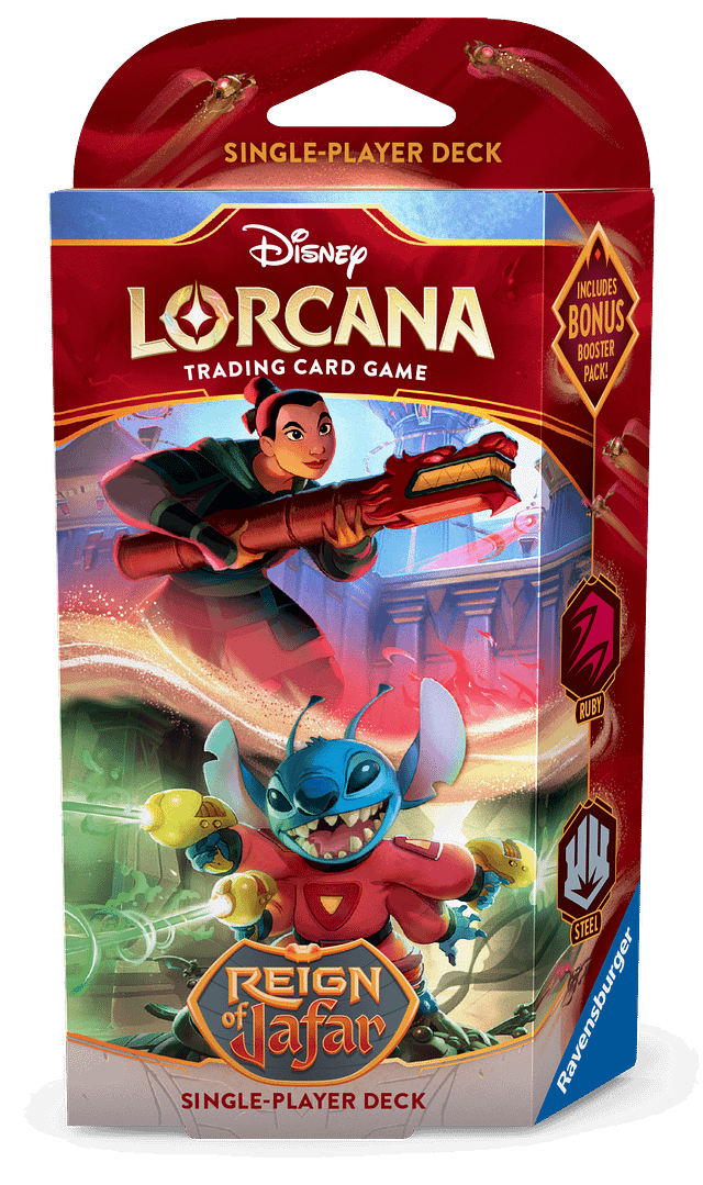 Disney Lorcana: Reign of Jafar - Starter Deck - Ruby/Steel - Kevin's ...