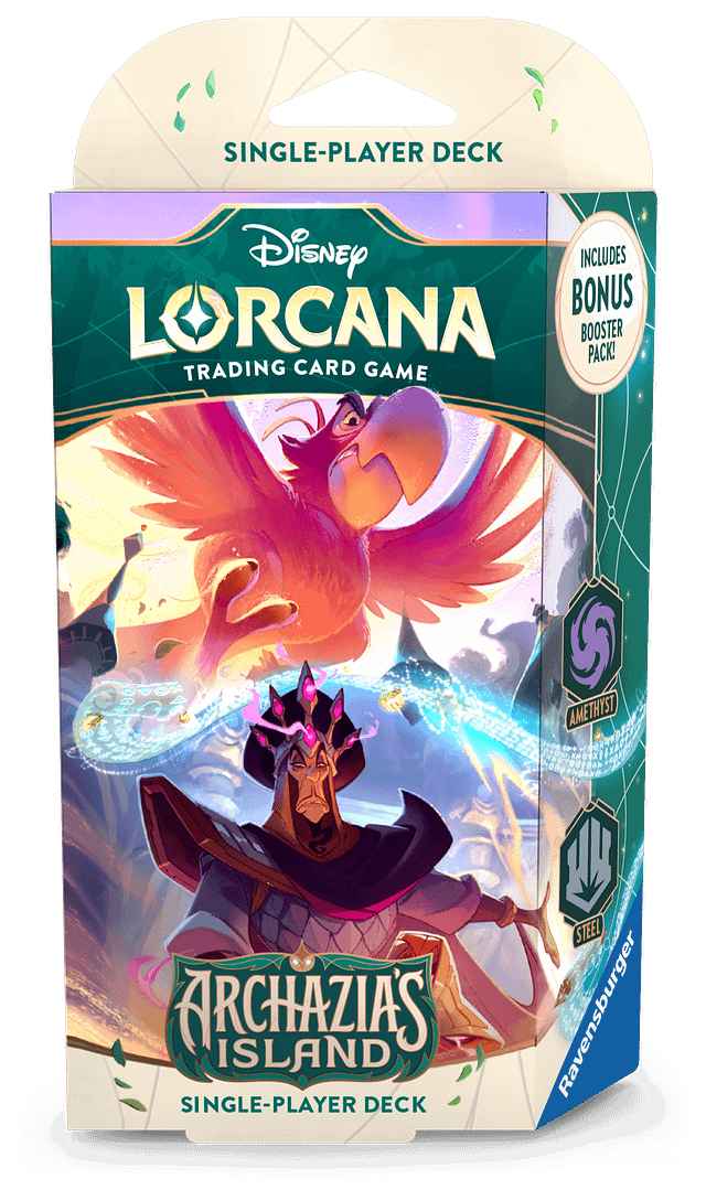 Disney Lorcana: Archazia’s Island - Jafar and Iago Deck (Amethyst/Steel ...